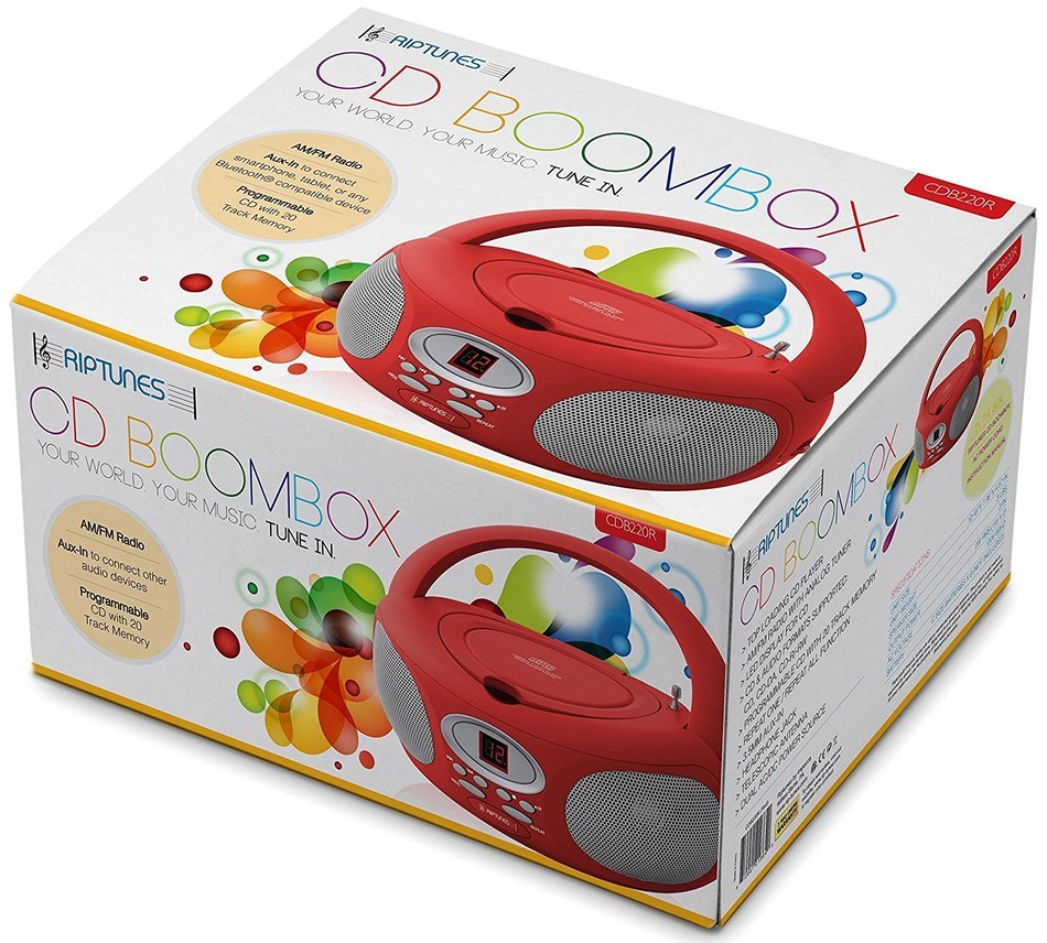 Riptunes great quality Home CD Player, Pink (CDB220P) N11 free image ...