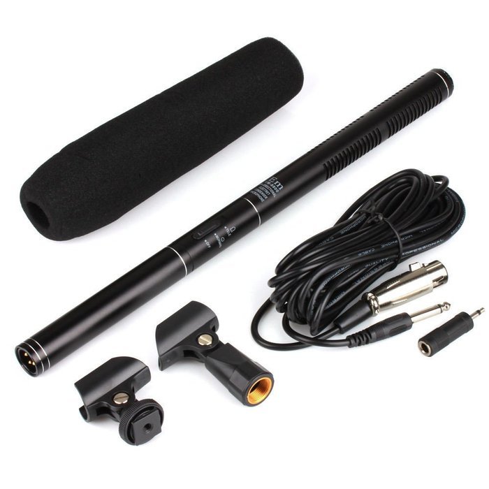 Professional Long 14.37" Camera Camcorder Shotgun Microphone Uni ...