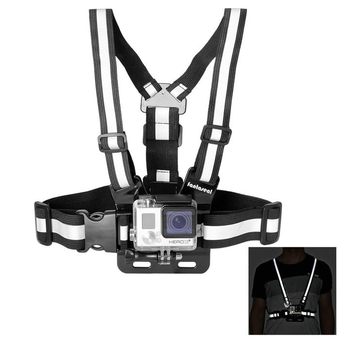 Fantaseal Action Camera Chest Mount Hi-Reflective Safety Vest for GoPro ...