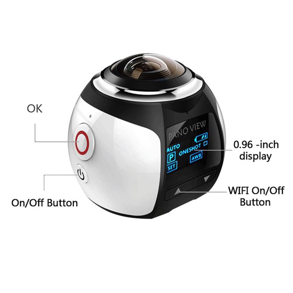 Monderwell Newest 360degree 4k Action Camera Panoramic Virtual reality ...