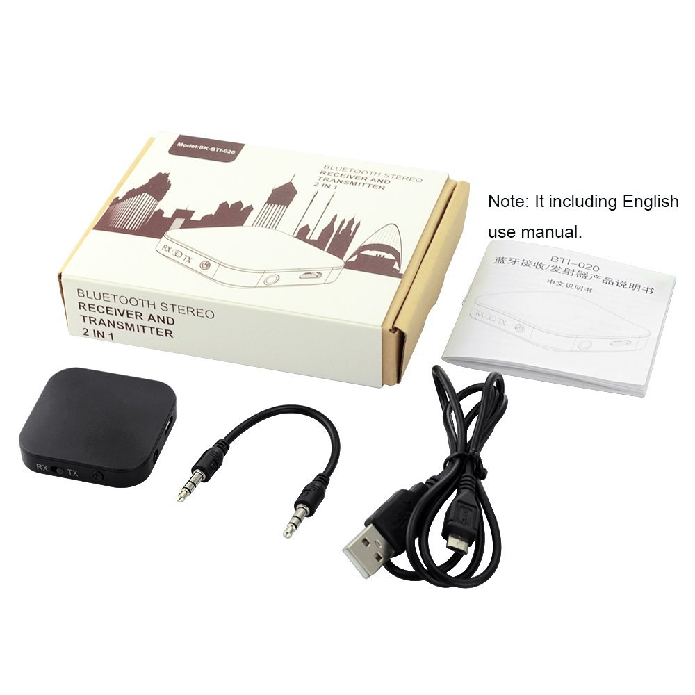 Jhua 2 in 1 Bluetooth Stereo Receiver and Transmitter Wireless Audio ...