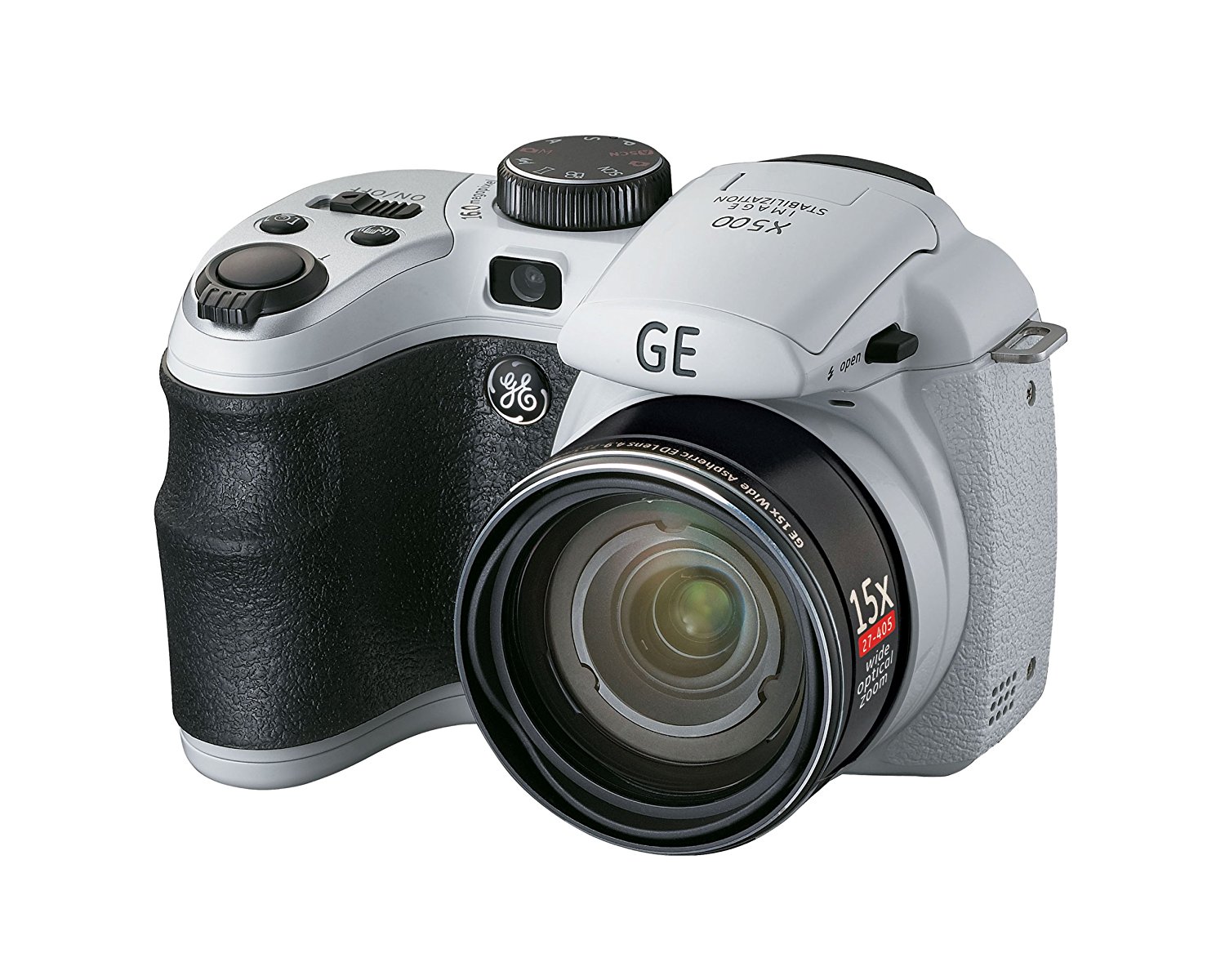 GE Power Pro X500-BK 16 MP with 15 x Optical Zoom Digital Camera, Black ...