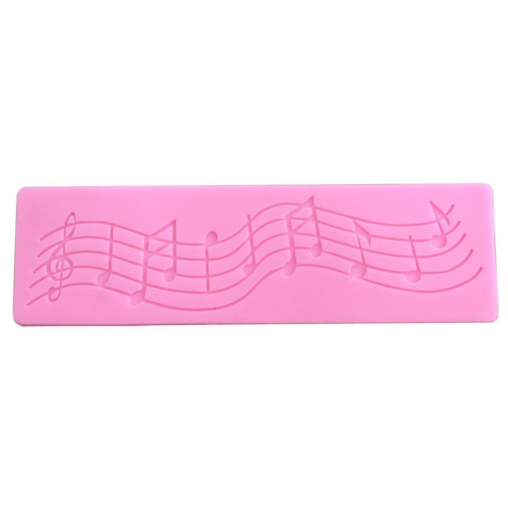 Yingwei Pink Music Note Ribbon Cutter Silicone Cake Decoration Tool ...