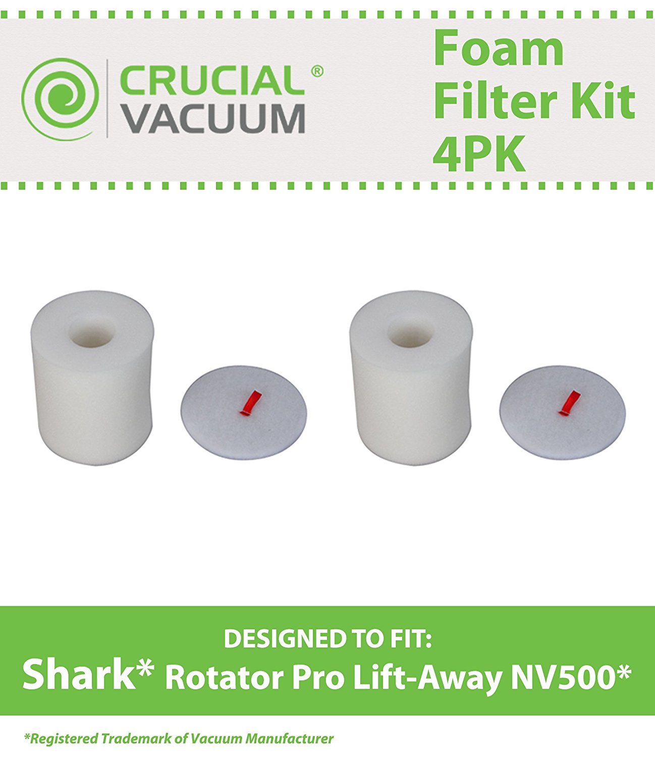 4PC Shark Rotator Pro Lift-Away NV500 Foam Filter Kit, Fits Shark ...