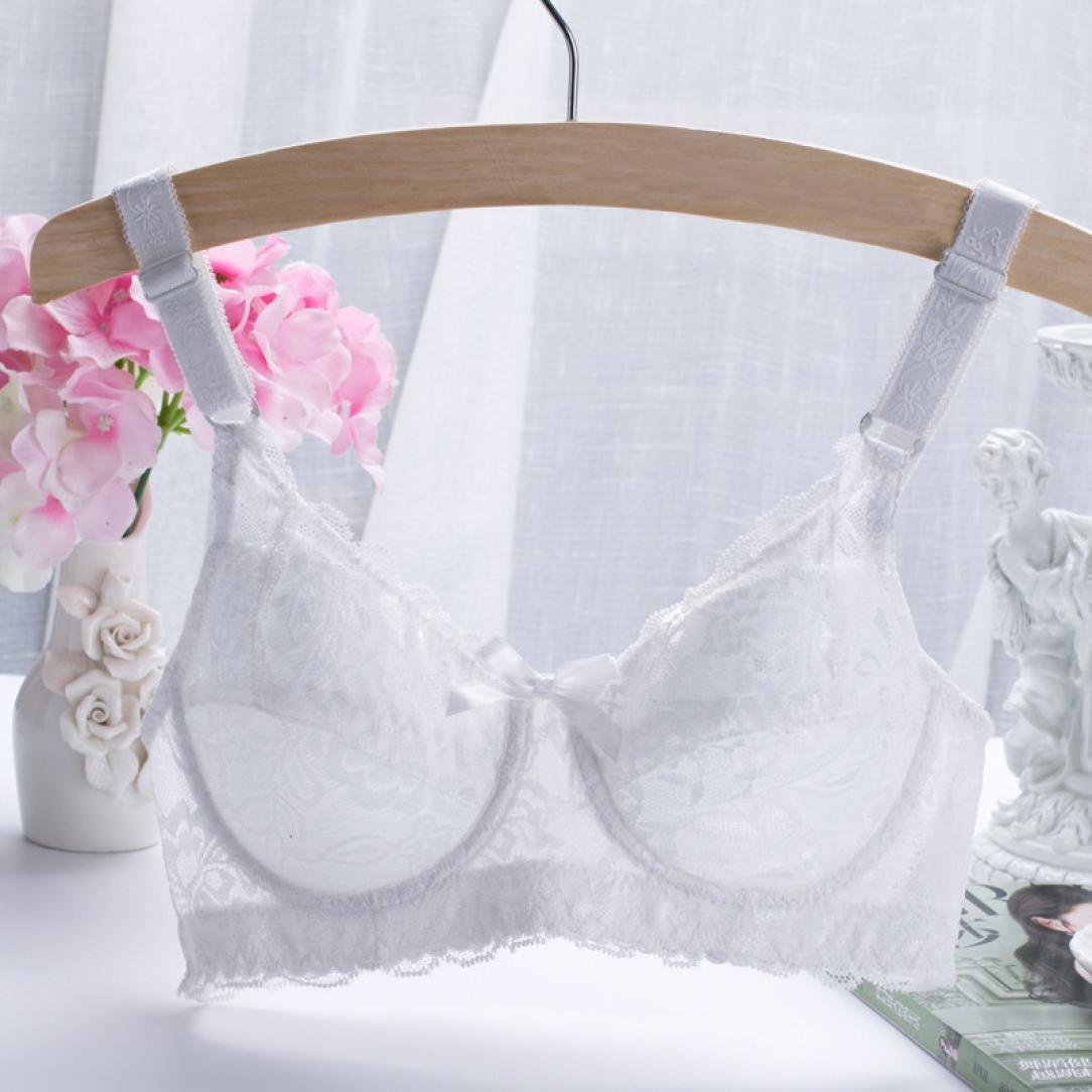 Photno Women Push Up Deep V Ultrathin Underwire Padded Lace Brassiere