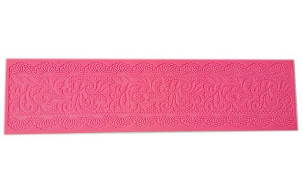 Fondant Cake Decorating Lace Silicone Mold Mat Tools Wedding Flower ...