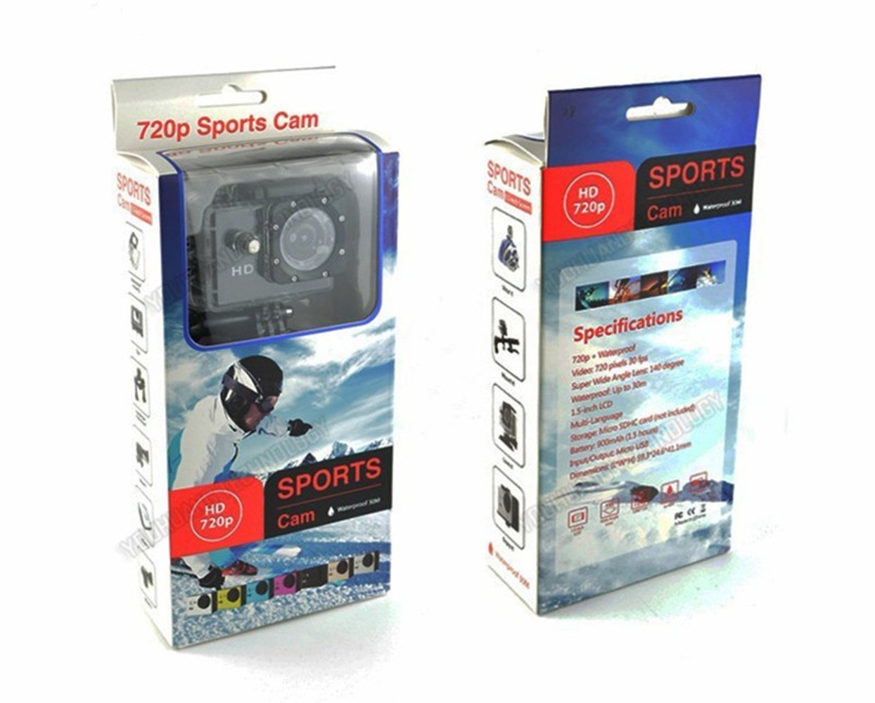 SURMOS 720p DVR Sport Dv Scuba Diving Camera 30m Waterproof Helmet 1.5 ...