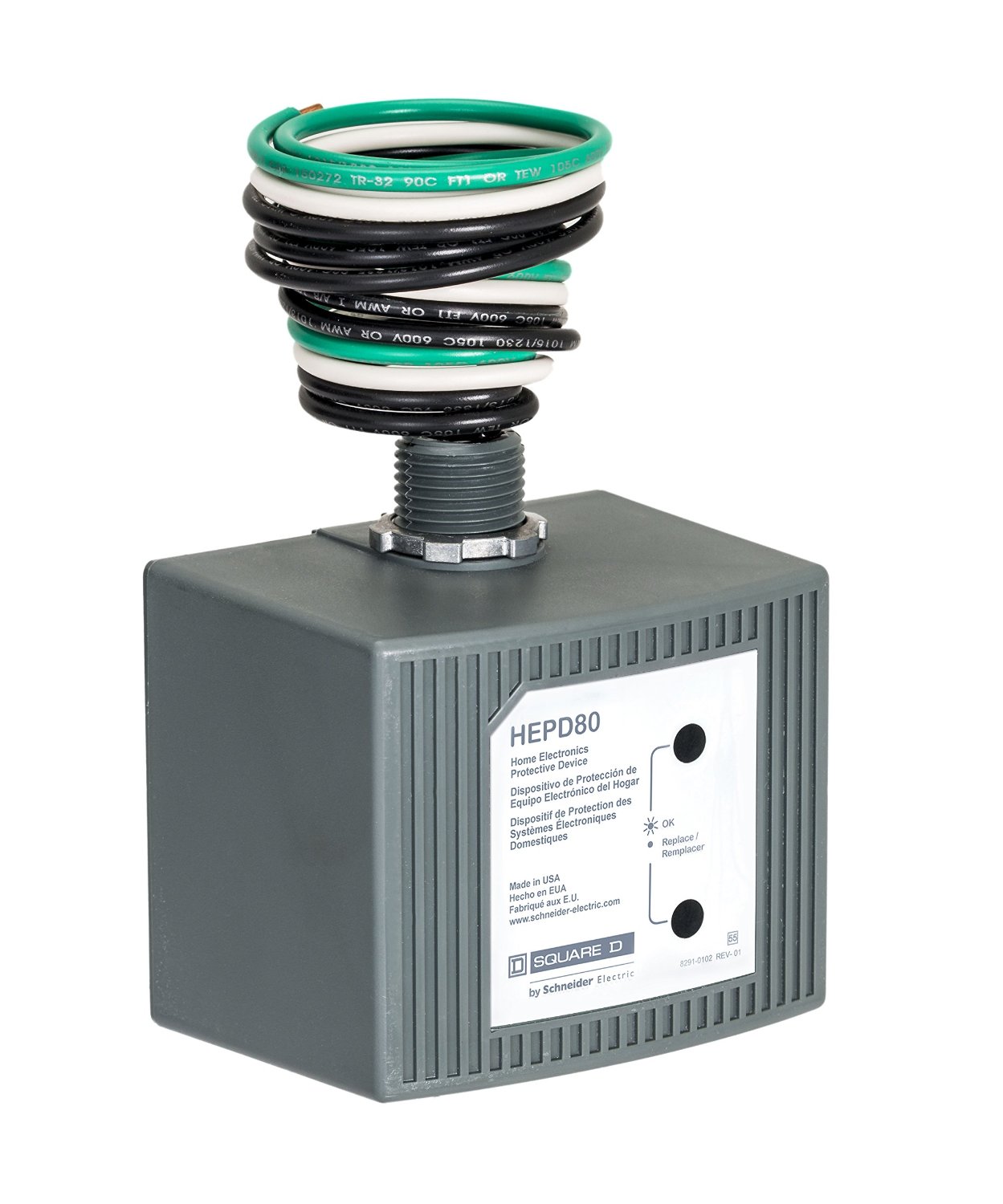 Square D by Schneider Electric HEPD80 Home Electronics Protective ...