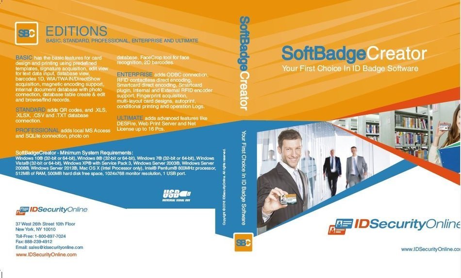 Complete ID Card Printer Bundle: Magicard Pronto ID Printer, SoftBadge ...