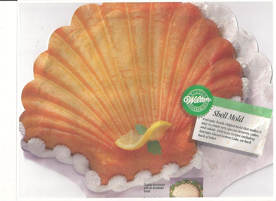 Wilton Shell Seashell Mermaid Ariel Cake Pan Mold (2105-8250, 1989 ...