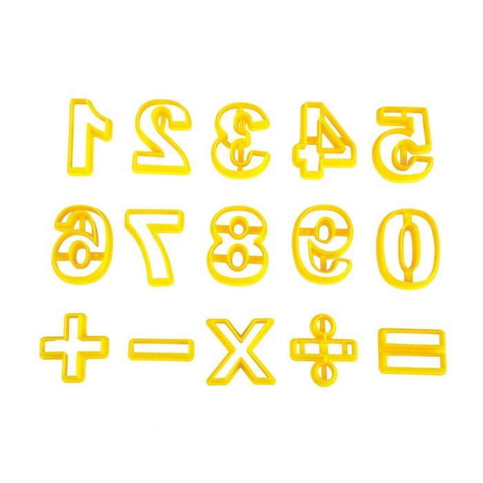Ckeyin 15pcs Plastic Number Symbol Fondant Cake Mold Cookie Mold Cake ...