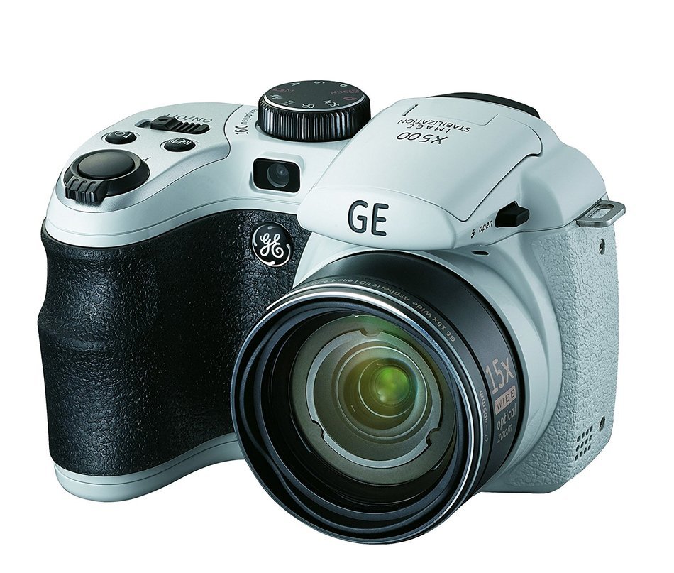 GE Power Pro X500-BK 16 MP with 15 x Optical Zoom Digital Camera, Black ...