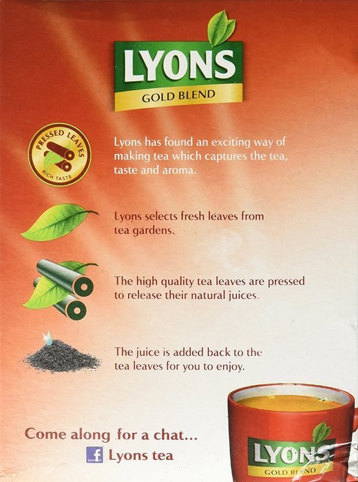 Lyons Gold Blend Tea. 3 Pack X 80 Bags free image download