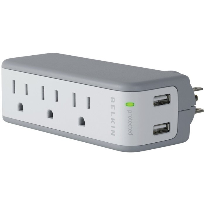 Belkin SurgePlus 6-Outlet Wall Mount Surge Protector with Dual USB ...