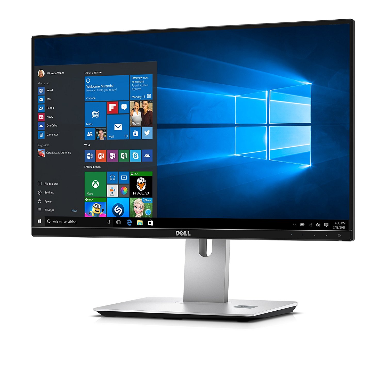 Dell Ultrasharp U2417HJ 23.8" Screen LCD Monitor with Wireless Charging ...