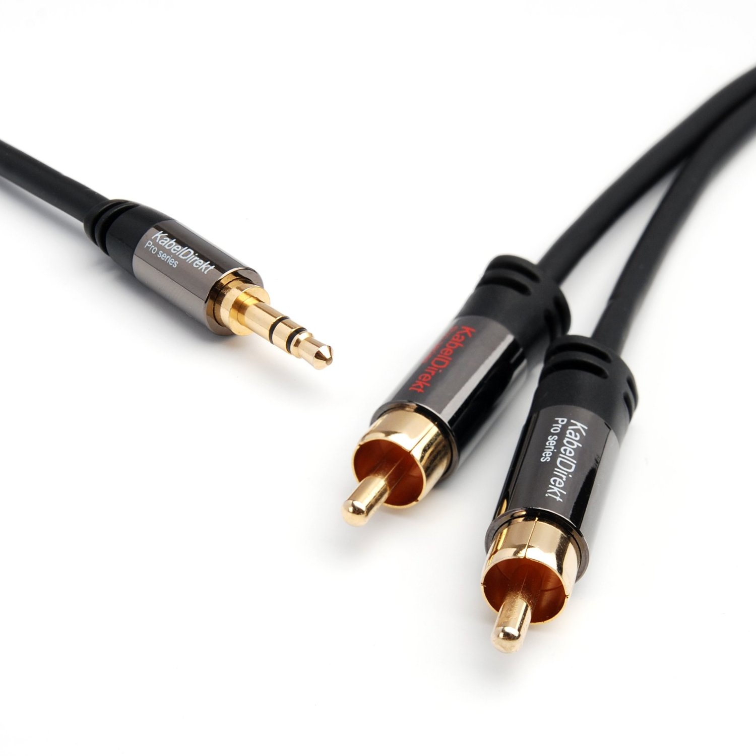 KabelDirekt (15 feet) 3.5mm Male to 2 x RCA Male Stereo Audio Cable ...