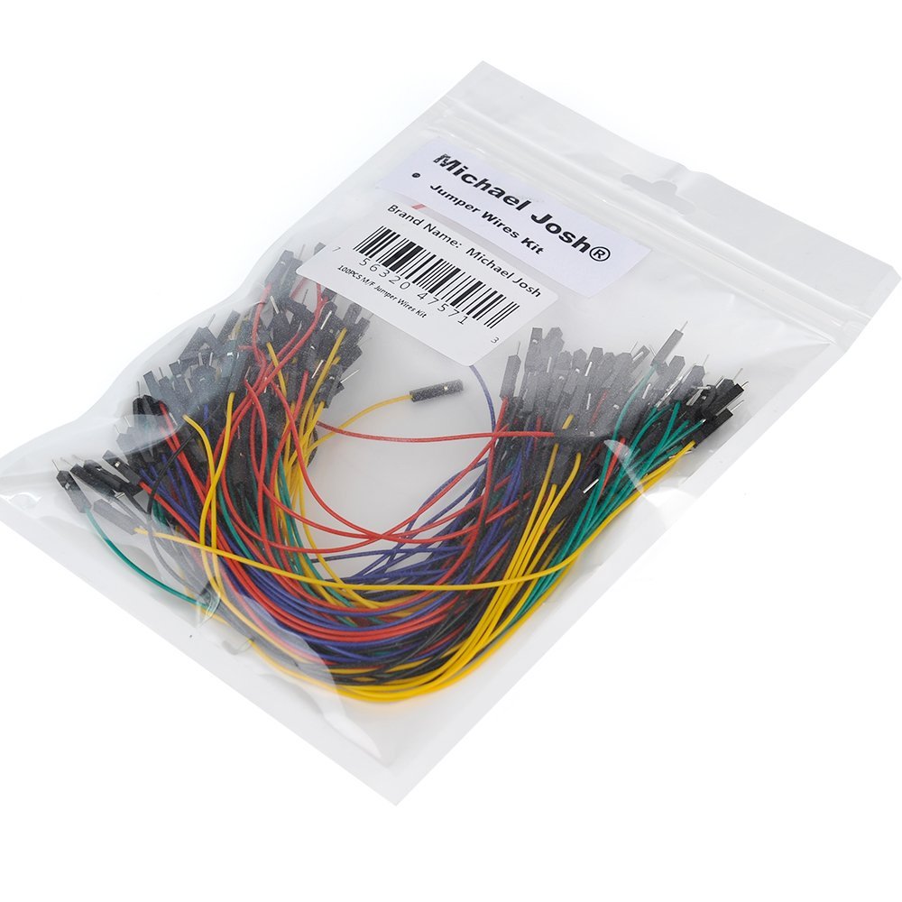 100PCS 20CM M/F Breadboard Jumper Wires Cables Kit,1 Pin Plug Male to ...