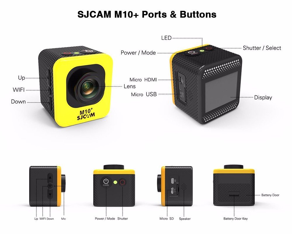 Original SJCAM M10 Plus WiFi 30M Waterproof Sports Action Camera Sj M10 Cam DV N8 free image ...