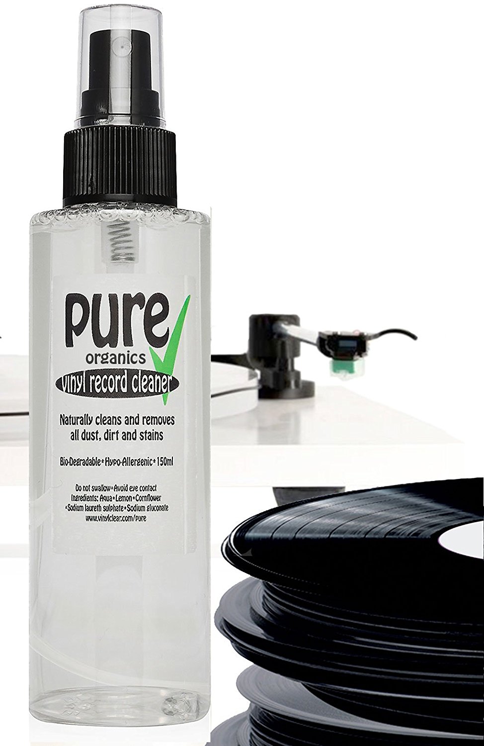 Anti-static Vinyl Record LP Cleaning Solution with Microfibre Cloth by ...