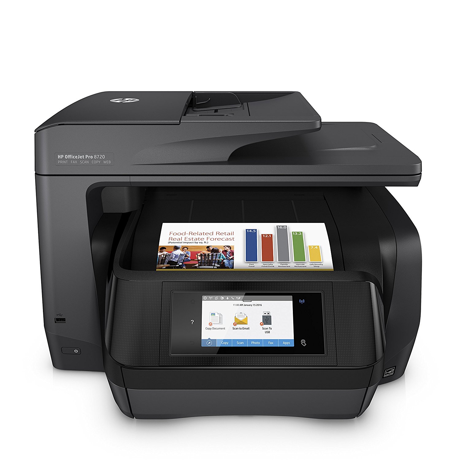 HP OfficeJet Pro 8720 Wireless All-in-One Photo Printer with Mobile ...
