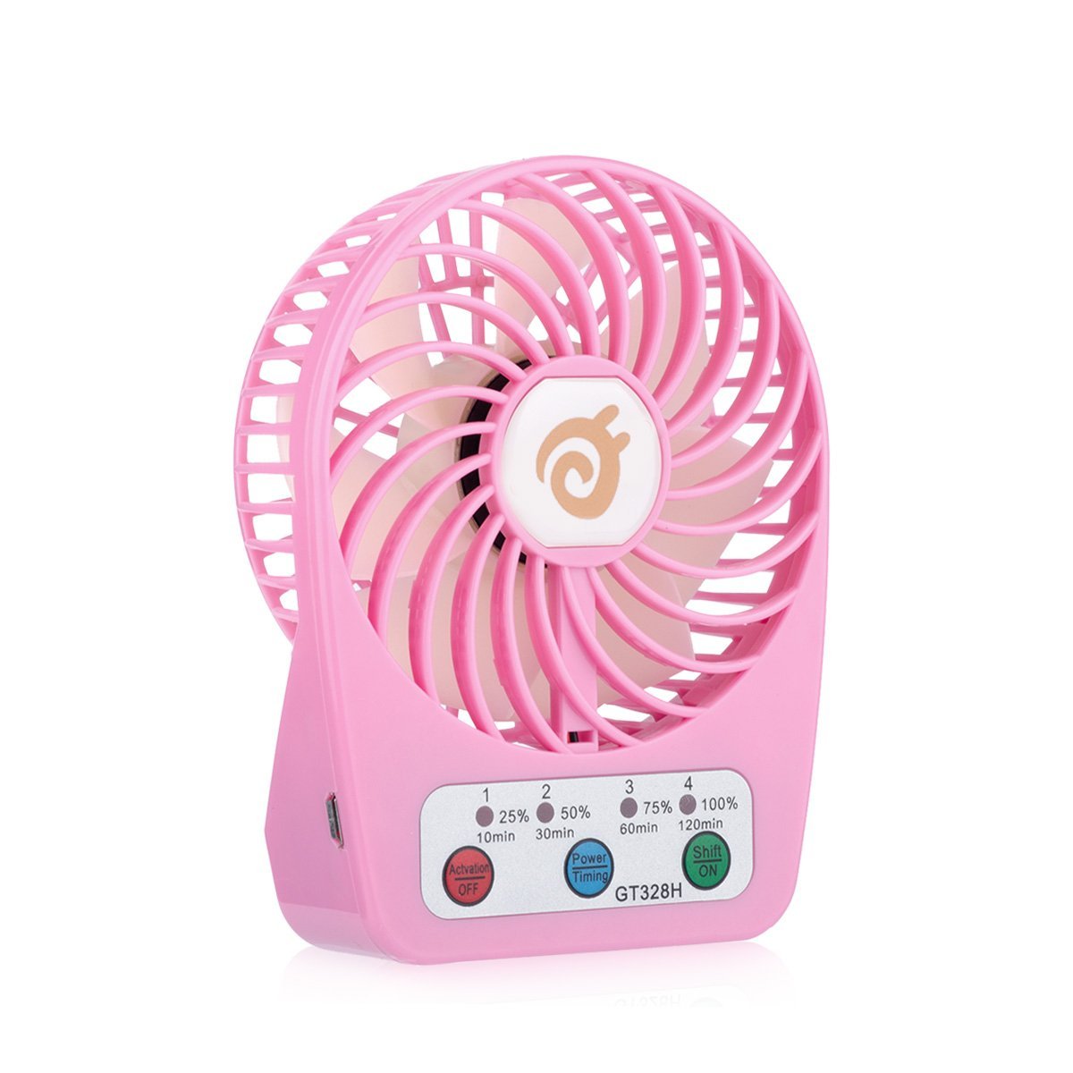 D-FantiX 3-inch Mini Portable Fan 4 Speeds Rechargeable USB Desktop Fan ...