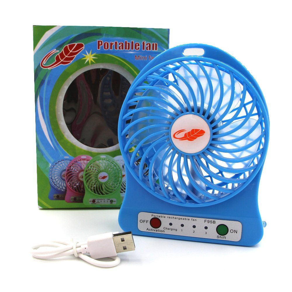 ReFeng Personal Battery Operated Fan Rechargeable with LED Light, Quiet ...