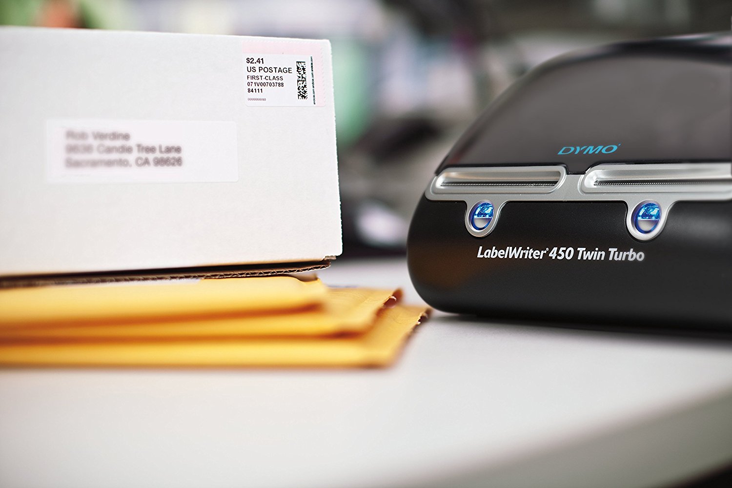 DYMO LabelWriter 450 Twin Turbo Label Maker with Bonus LW White Address ...