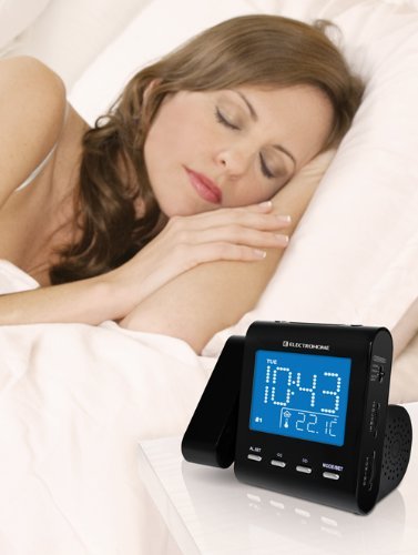 Electrohome Projection Alarm Clock with AM/FM Radio, Battery Backup ...