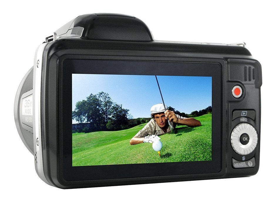 HP HP-D3500 14MP Digital Camera with 36x Optical Image Stabilized Zoom ...