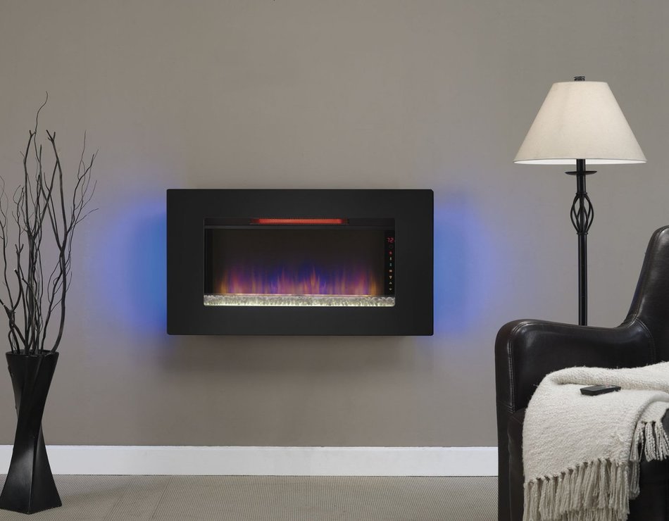 ClassicFlame 36II100GRG Elysium 36" Wall Mounted Infrared Quartz ...