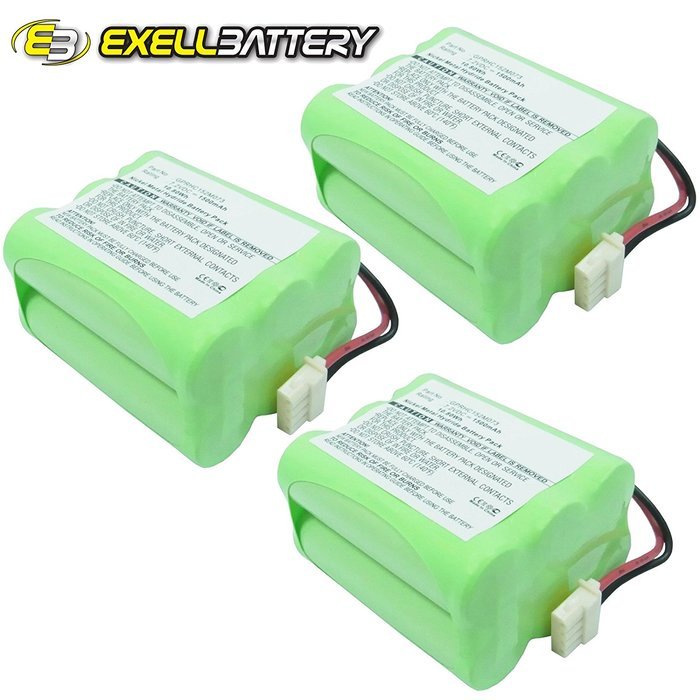 3x Exell 7.2V Battery Fits iRobot Braava 320 321 Replaces 4408927 ...
