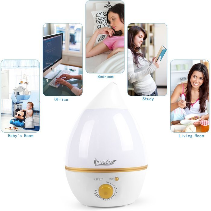 Anson Cool Mist humidifier Whisper Quiet Technology for Your Home and ...