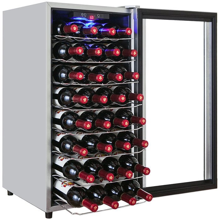 AKDY Electronic 32 BTL Wine Cooler Cellar Chiller Adjustable Control ...