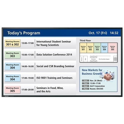 Sharp PN-Y555 55" 1920 x 1080 1,300:1 LCD Digital Signage Display ...