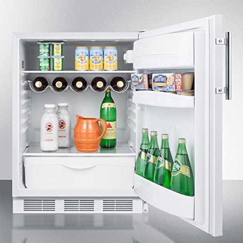 Summit FF61ADA 24" ADA Compliant Freestanding Compact Refrigerator with ...