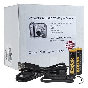 Kodak EasyShare C183 14MP 3x Optical/5x Digital Zoom HD Camera (Red ...