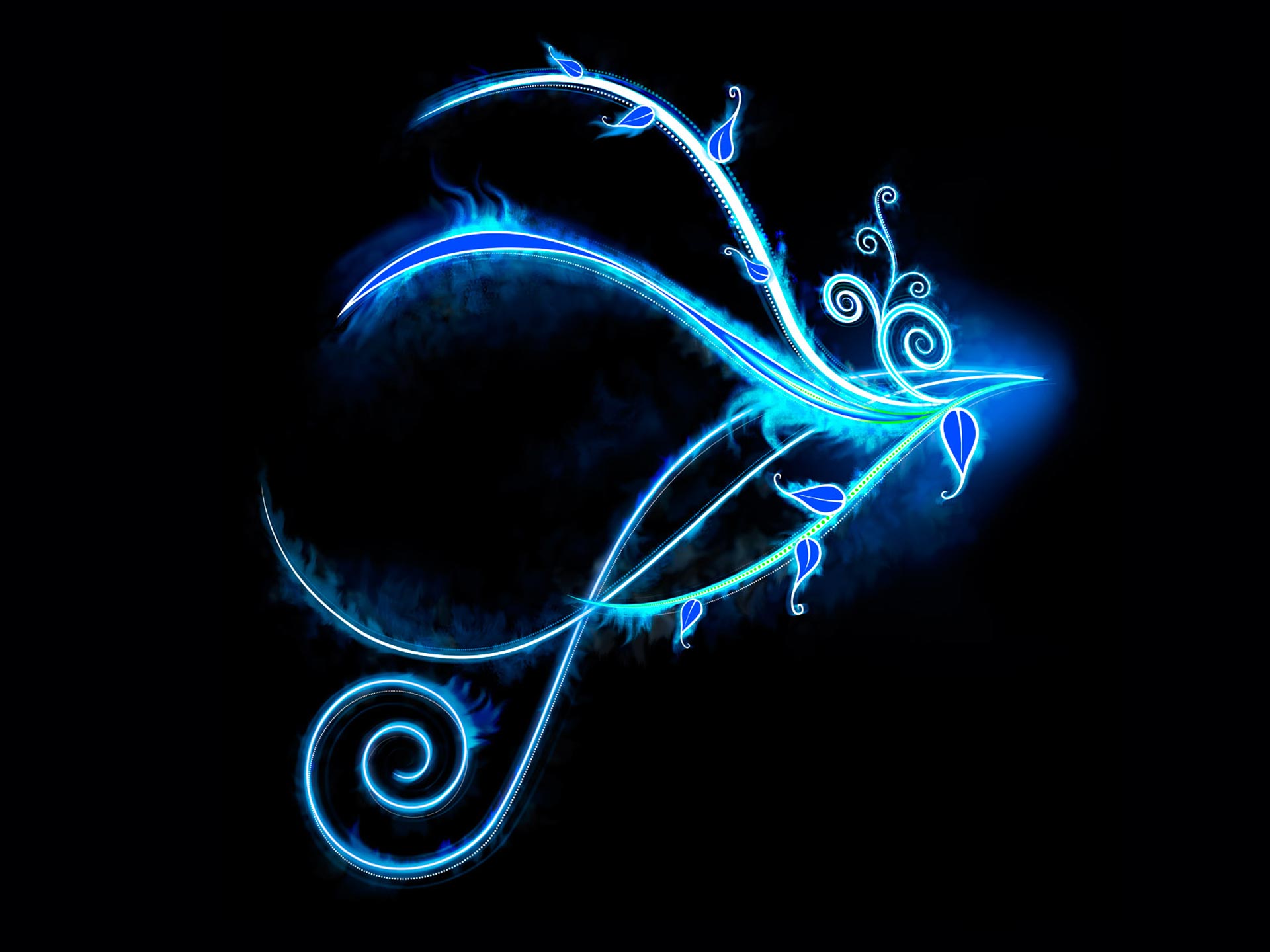 Blue Neon Lights, line art free image download