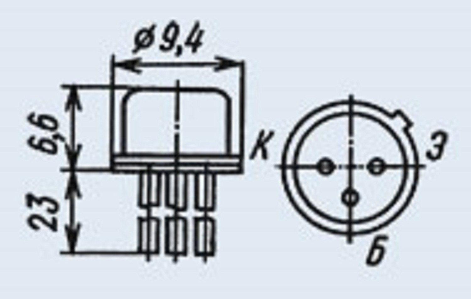 Transistor silicon military KT830B (2T830B) analogue SML3552, 2N423 ...
