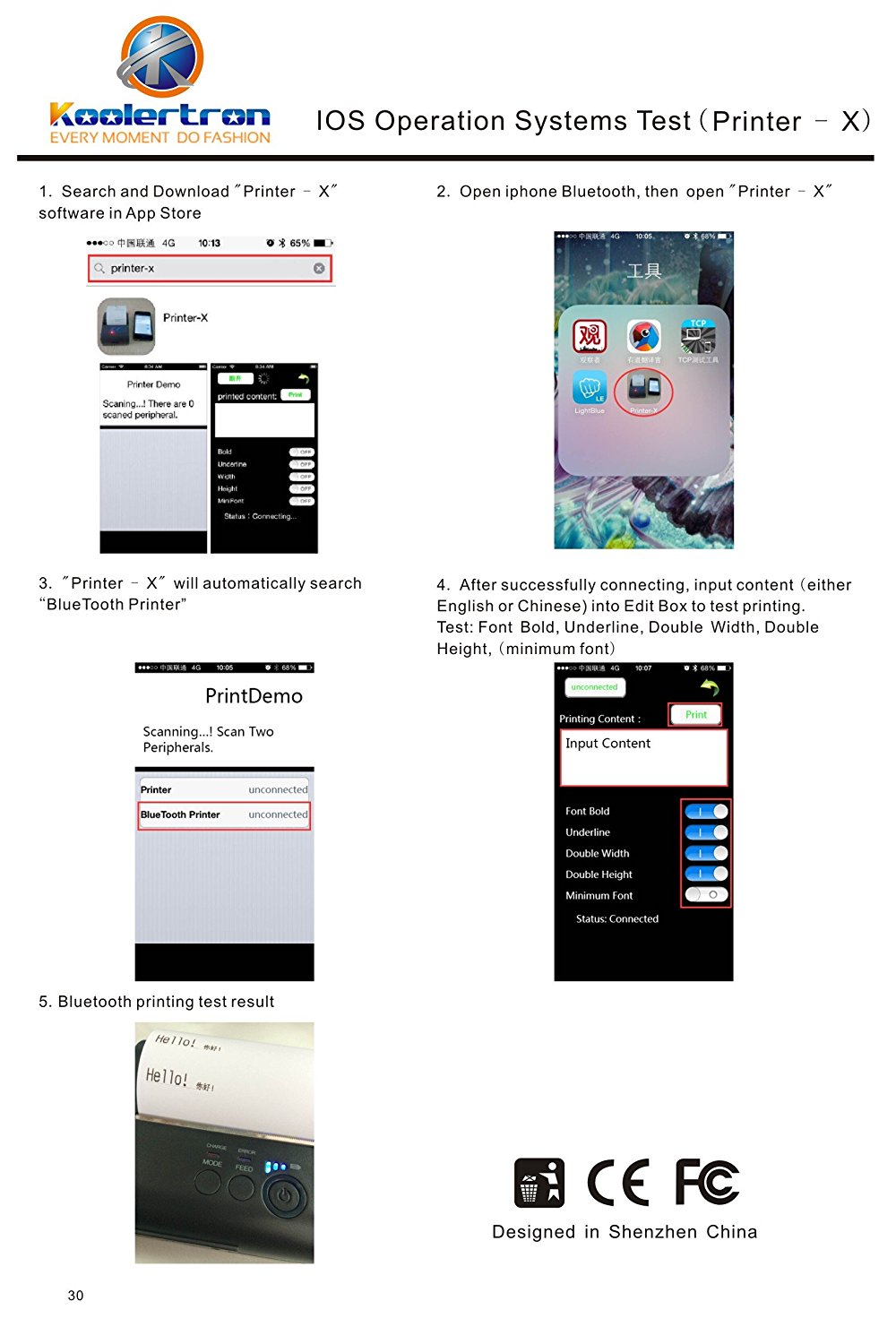 Koolertron USB And Bluetooth Wireless Mini POS Printer With 58mm ...