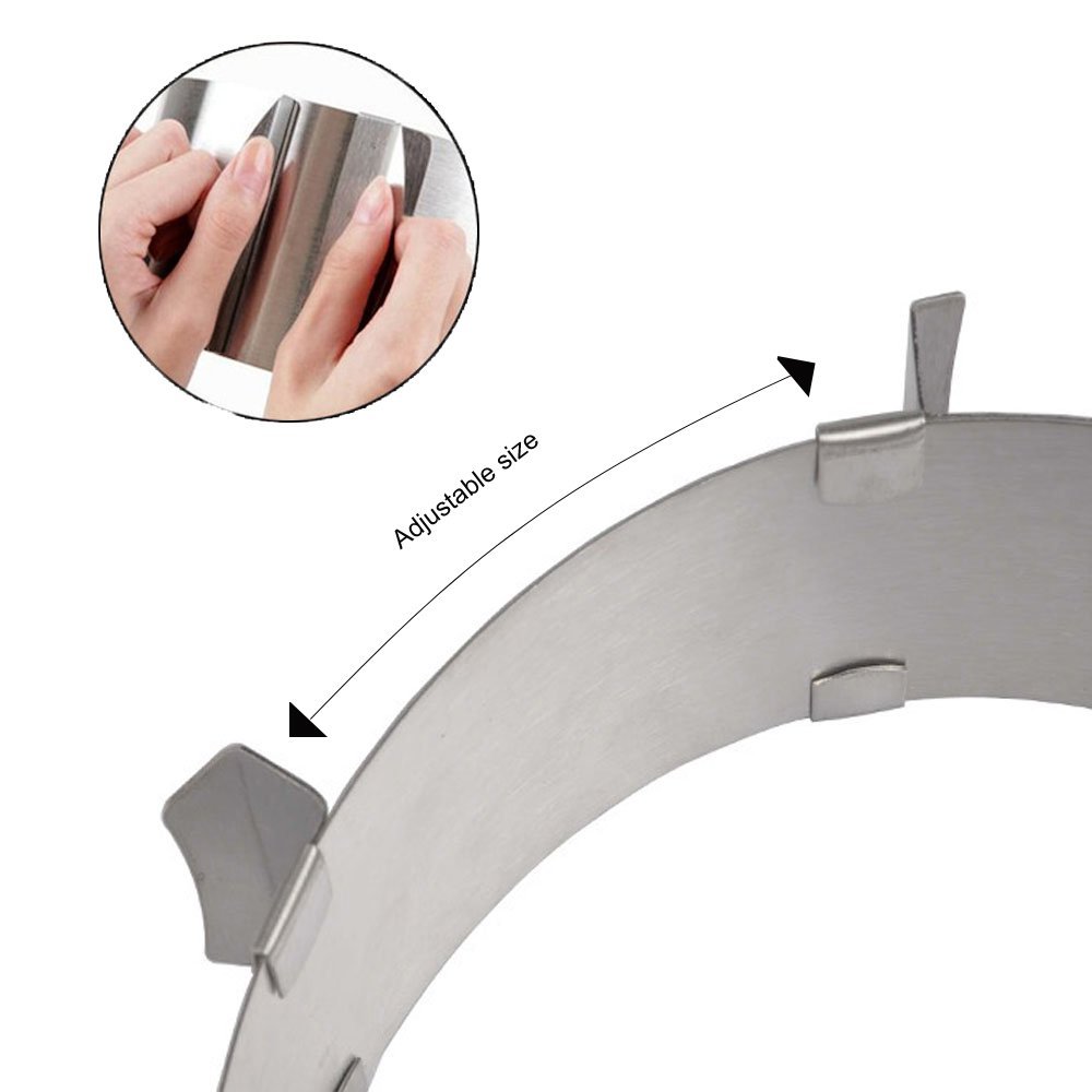 J&P Home Stainless Steel Adjustable Round Cake Ring Mold Mousse Mold, 6 ...