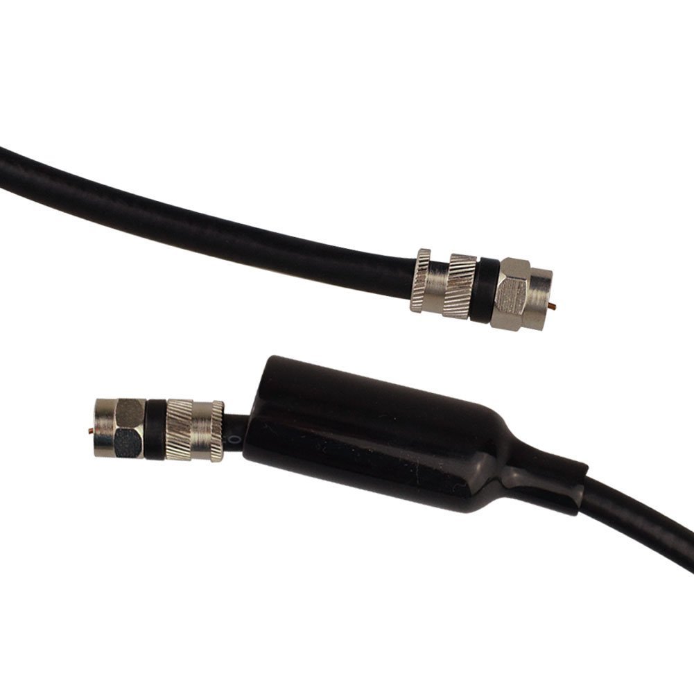 FOWOD RG6 TV Black Coaxial Cable, 100 Feet, with F-Male Connectors ...