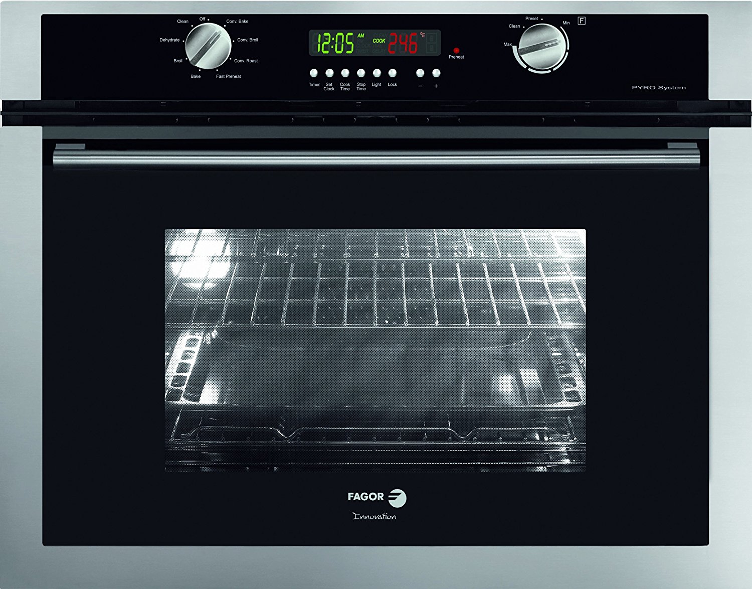 Fagor 5HA780X 30-Inch European Convection Wall Oven, Stainless Steel ...