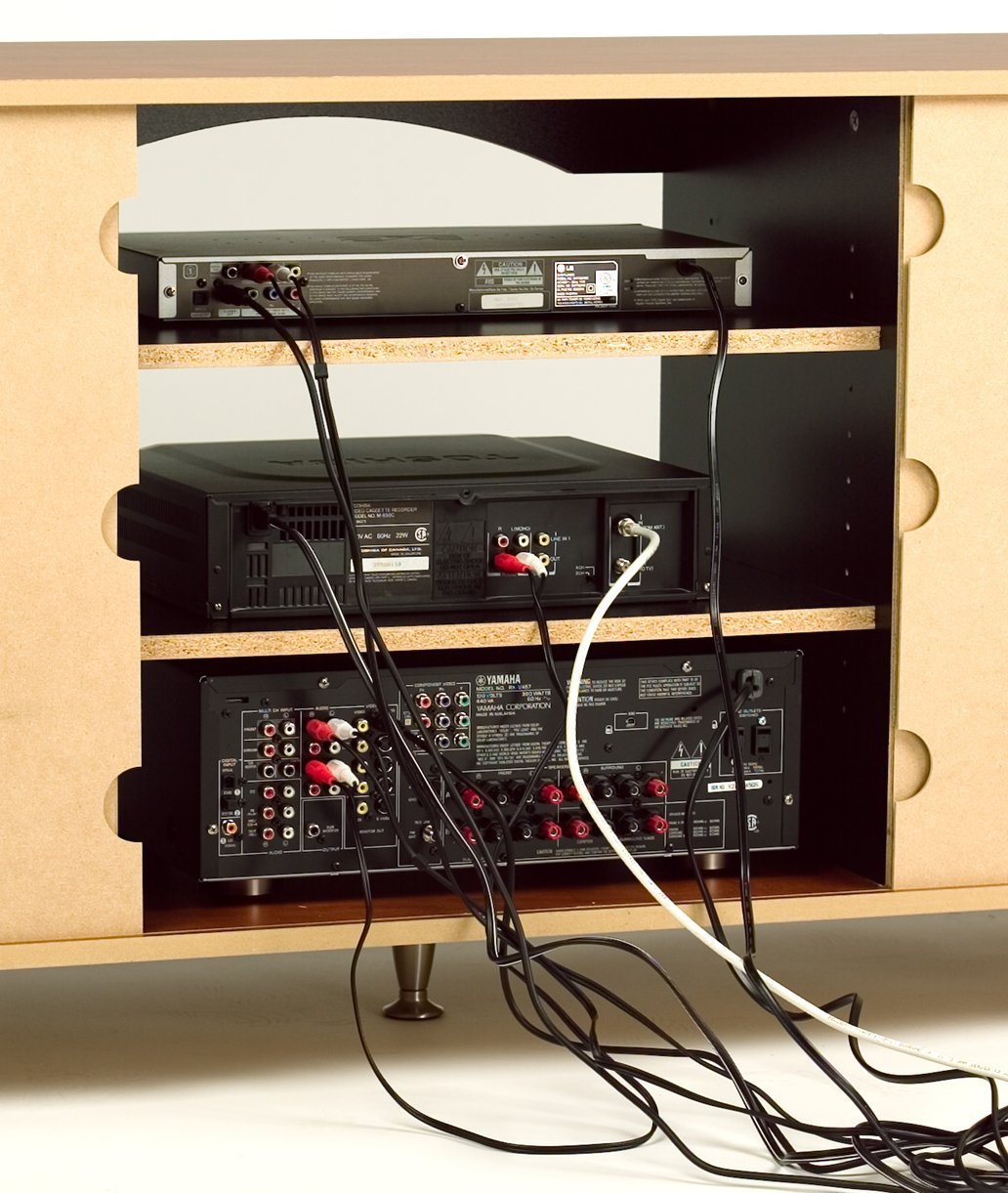 Premier Large Black Flat Panel Plasma / LCD TV Console with Media ...