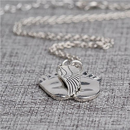 New Beauty Silver Baby feetprint Chimes Angel Wing Chain Jewelry for ...