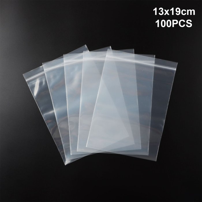 16mil Thickness Resealable Zipper Poly Bags, Clear Polyethylene Zipper ...