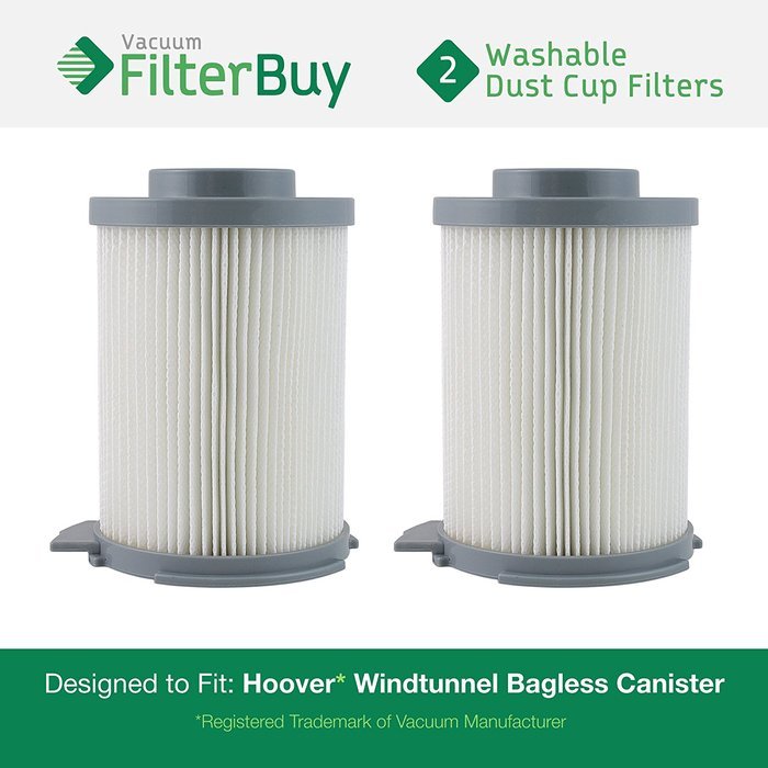 2 - Hoover WindTunnel Washable & Reusable Bagless Canister Filters ...
