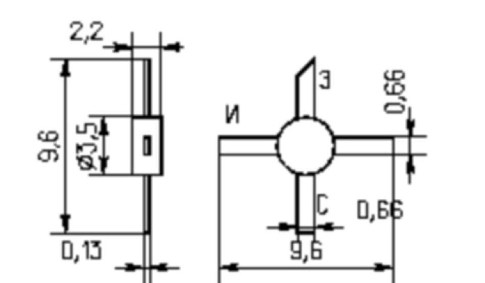 Transistor silicon military KP323A-2 USSR 4 pcs free image download