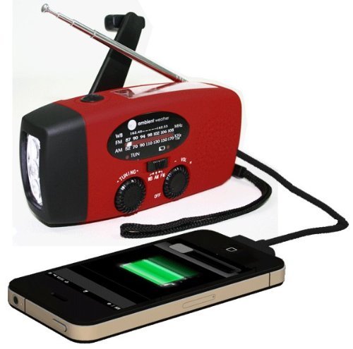 Ambient Weather WR-088-X2-KIT Emergency Solar Hand Crank AM/FM/NOAA ...