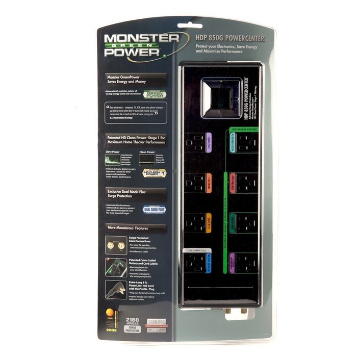 Monster Cable GreenPower 8-Outlets Surge Suppressor free image download