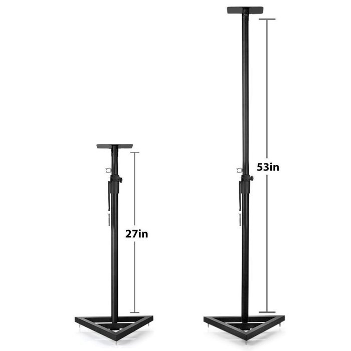 Flexzion Speaker Stand Floor Standing Mount with Triangle Base Height ...